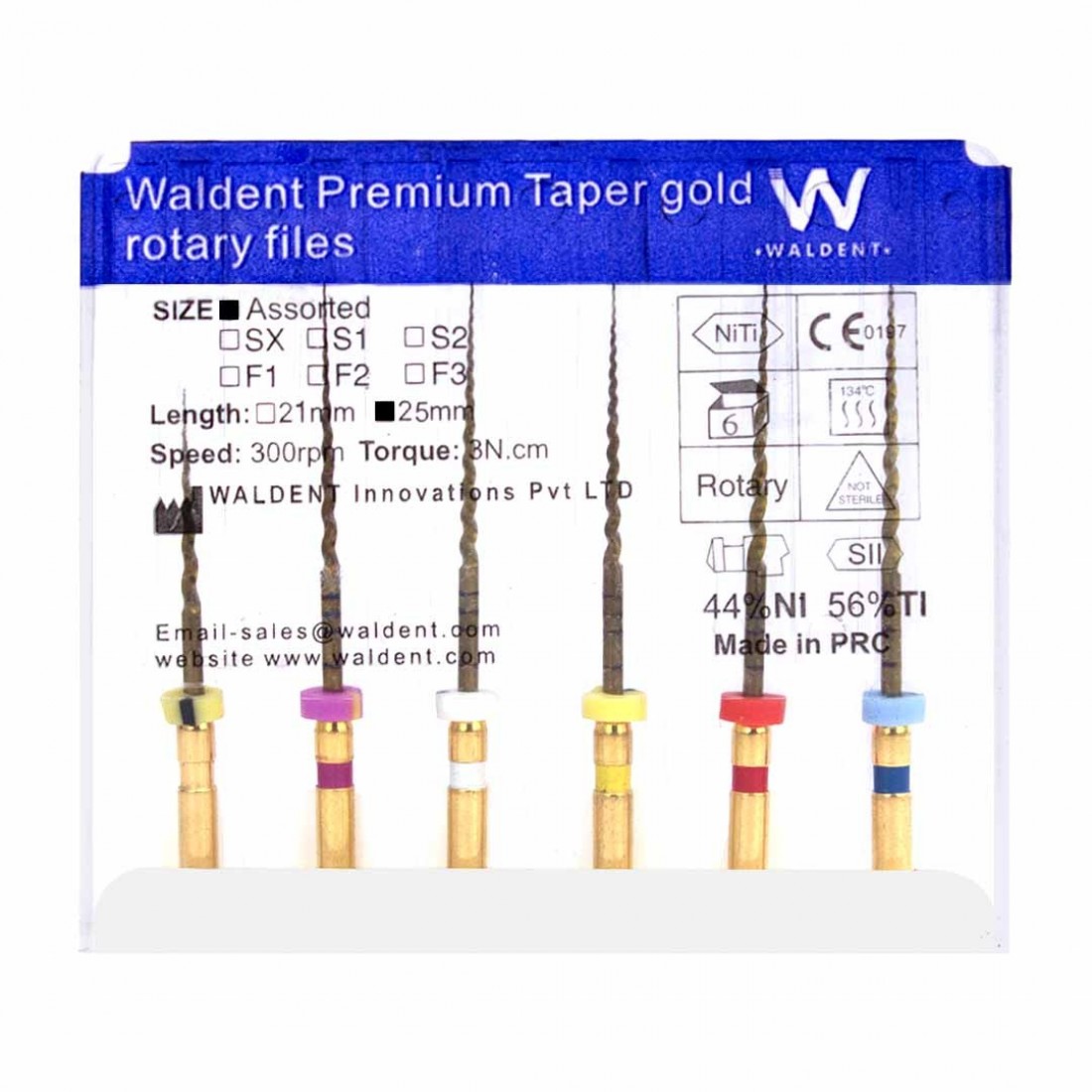 Buy Premium Taper Gold Rotary Files WALDENT Online at Lowest ...